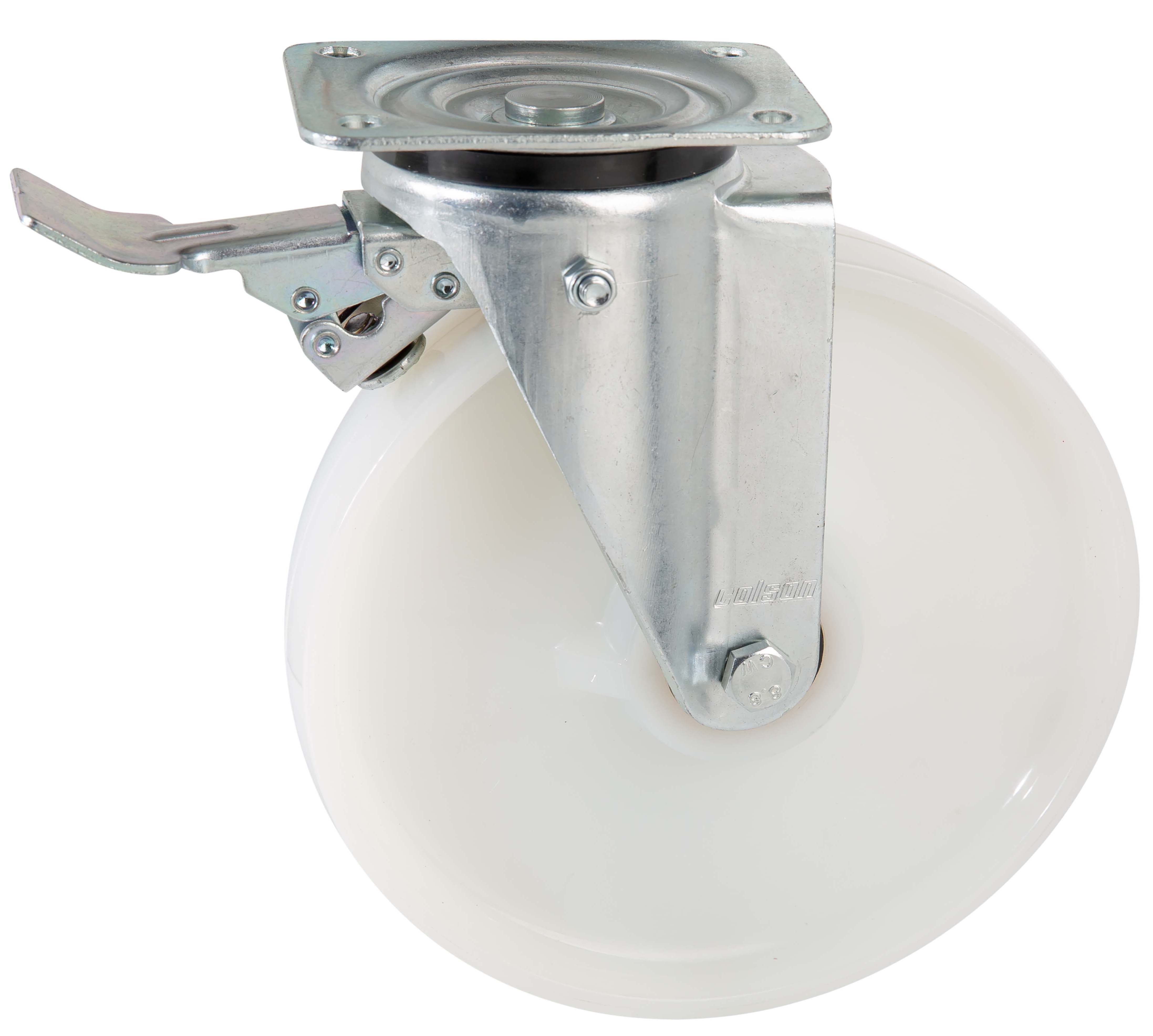 , Roulette pivotante avec frein total avant 250 mm,